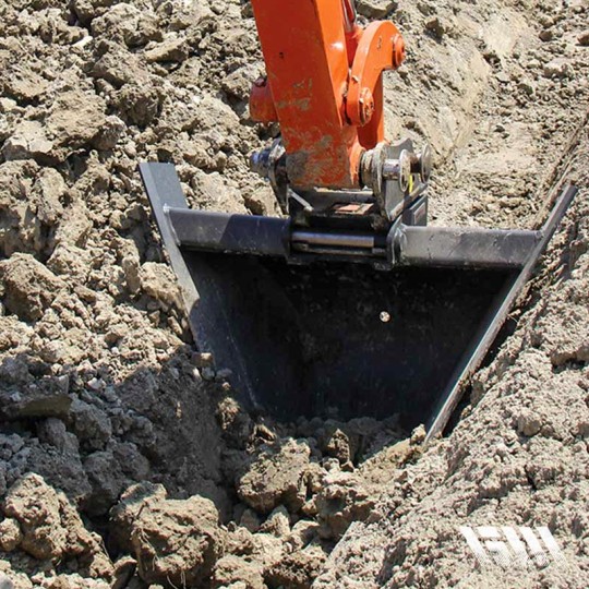 Godet trapèze pour pelle / mini-pelle