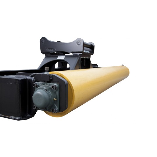 Lame de nivelage avec rouleau finisseur pour pelle